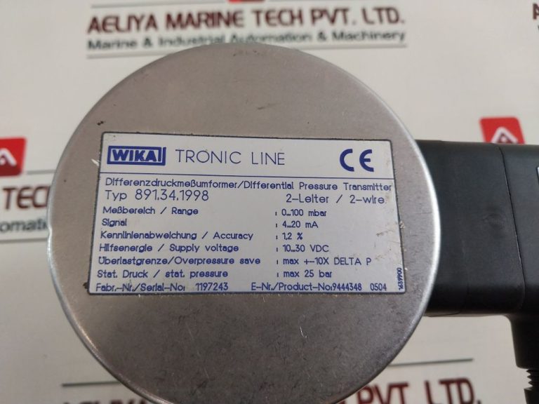 Wika 891.34.1998 Differential Pressure Transmitter - Aeliya Marine