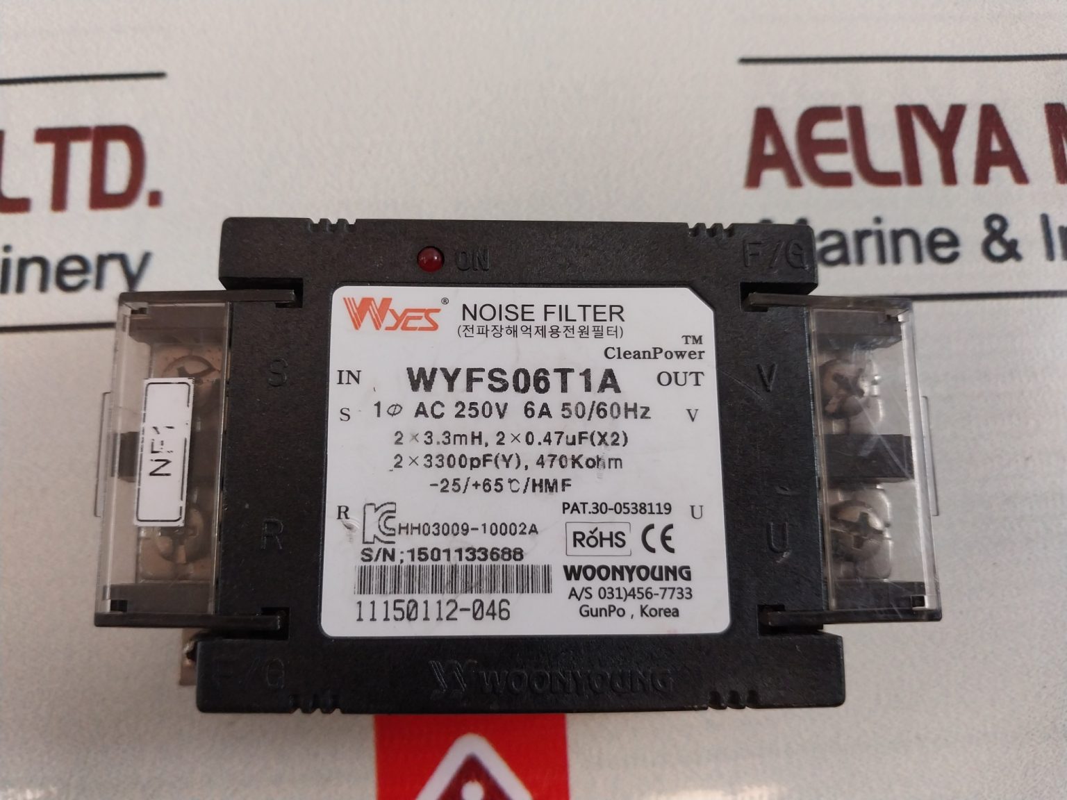 Wyes Wyfs06t1a Noise Filter - Aeliya Marine