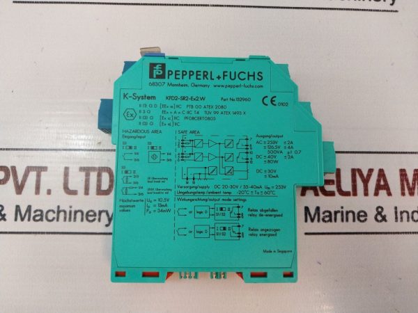 Pepperl+fuchs Kfd2-sr2-ex2.w Switch Amplifier 132960 - Aeliya Marine
