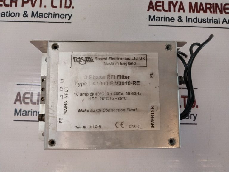 Rasmi Electronics A1000-fiv3010-re 3 Phase Rfi Filter - Aeliya Marine