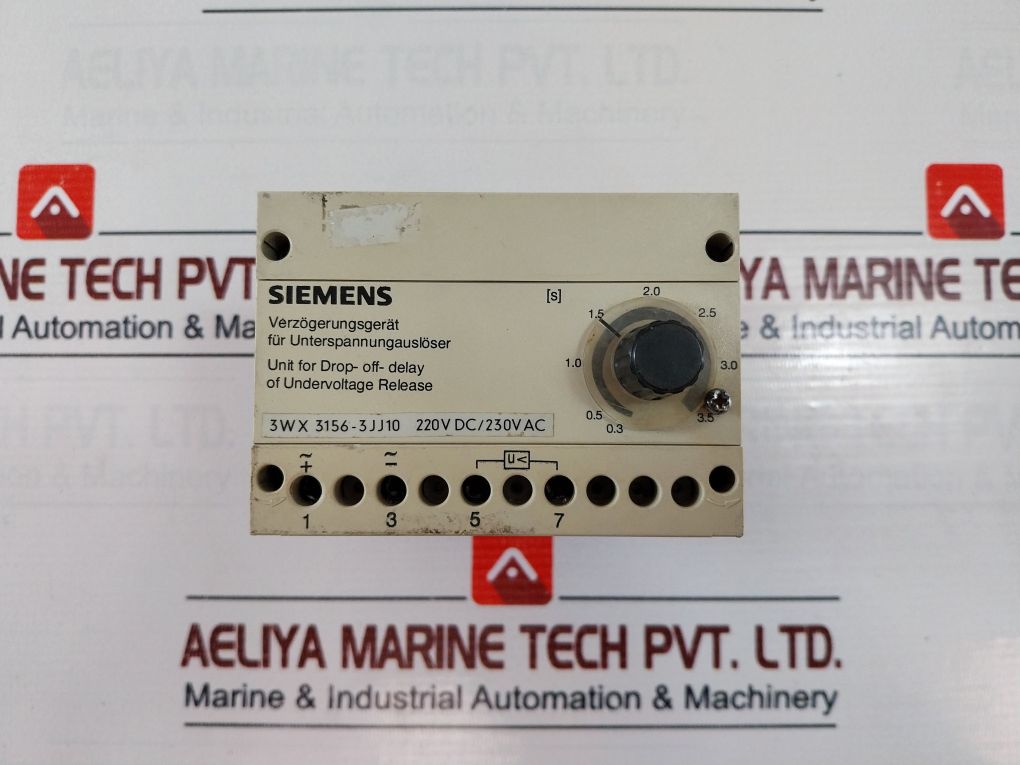 Siemens 3wx3156-3jj10 Unit For Drop-off-delay Of Undervoltage Release ...