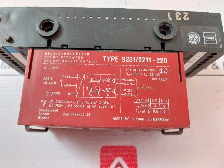 Stahl 9231/0211-220 Relay Repeater - Aeliya Marine