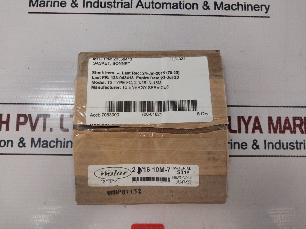 Wolar S316 Gasket Ring - Aeliya Marine