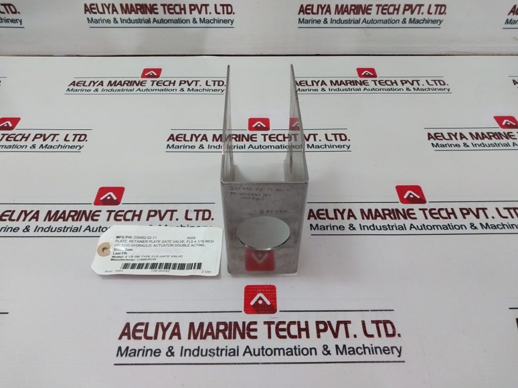 Cameron 235452-02-71 Retainer Plate Gate Valve - Aeliya Marine