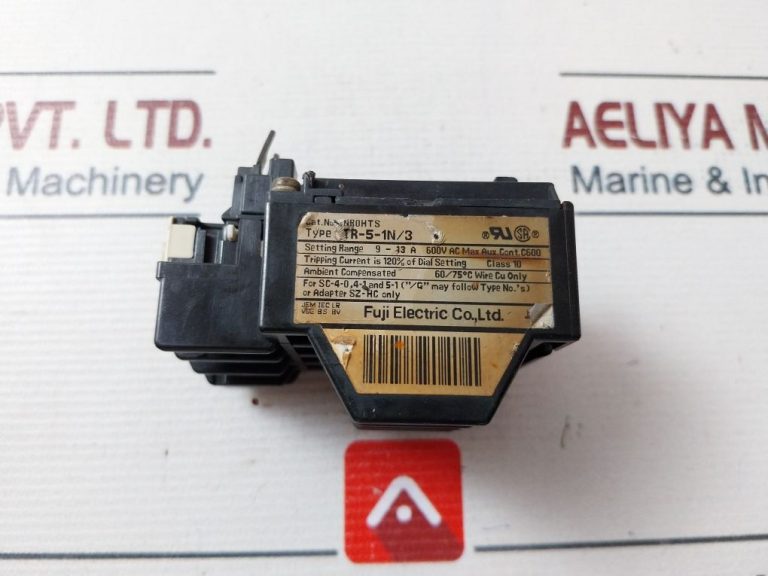 Fuji Electric Tr-5-1n/3 Thermal Overload Relay - Aeliya Marine