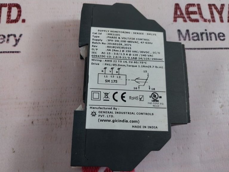 Gic Sm175 Under Voltage Monitoring Relay - Aeliya Marine