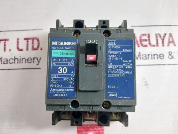 Mitsubishi Electric Dsn30-cs No-fuse Circuit Breaker 30a - Aeliya Marine
