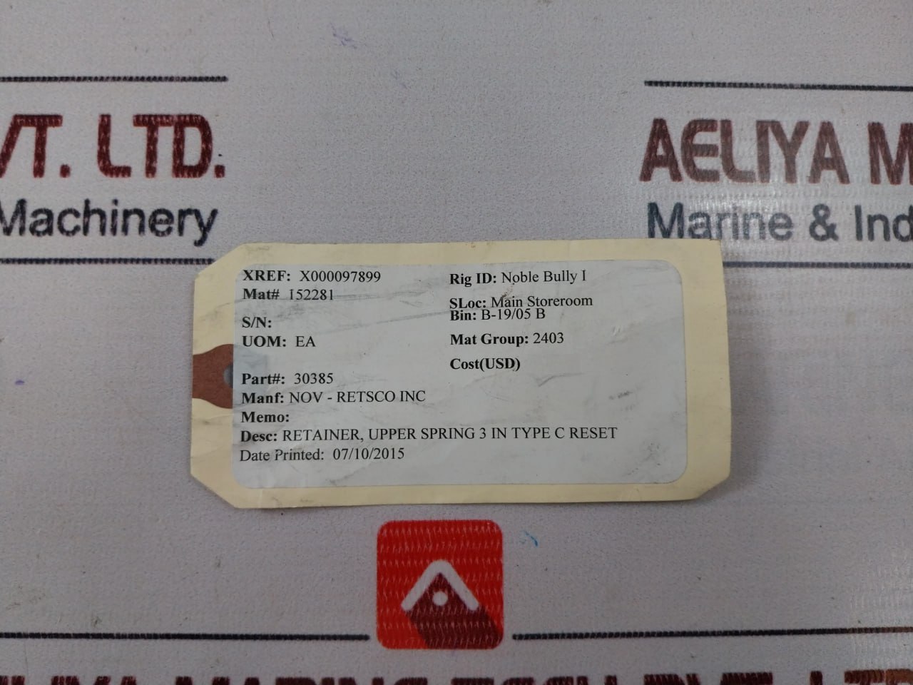 Nov 30385-20 Upper Spring Retainer - Aeliya Marine