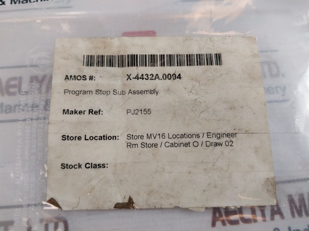 Pj2155 Program Stop Sub Assembly - Aeliya Marine