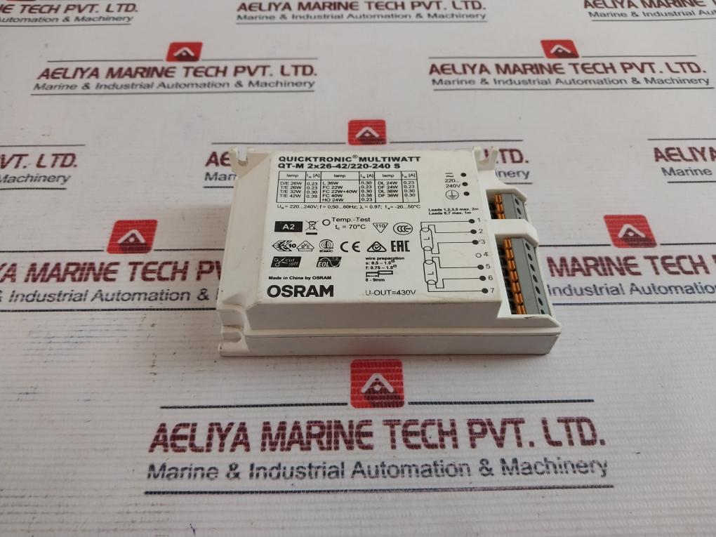 Osram Qt-m 2x26-42/220-240s Electronic Lighting Control 220…240v 50 ...