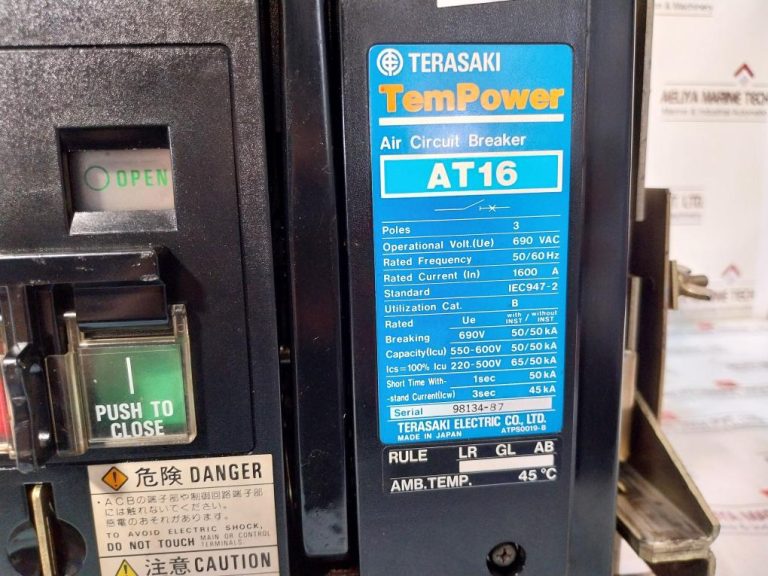 Terasaki At16 Air Circuit Breaker 690 Vac - Aeliya Marine