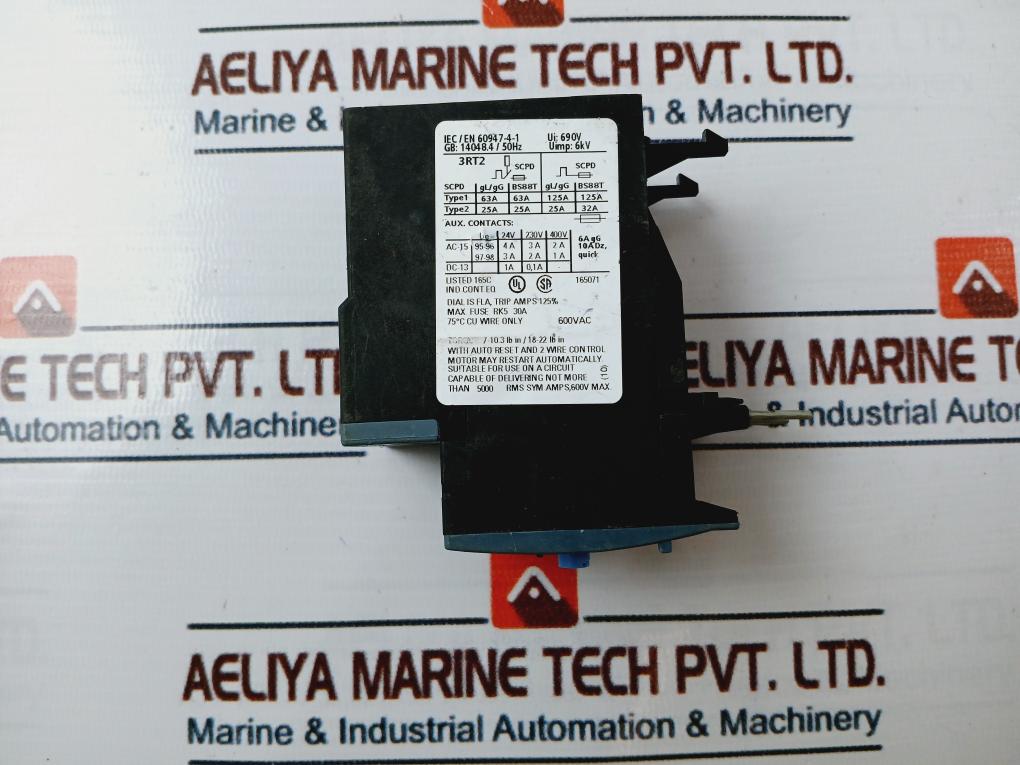 Siemens 3ru2126-1hb0 Overload Relay 690v - Aeliya Marine