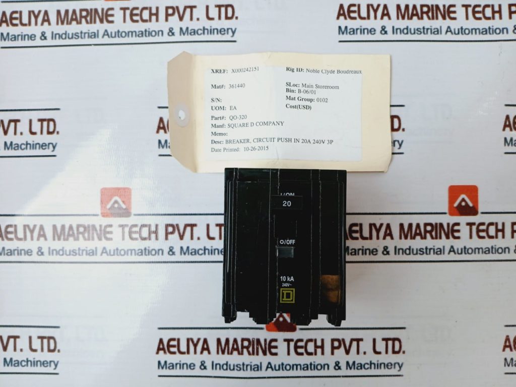 Square D Qo-320 Circuit Breaker 240v - Aeliya Marine