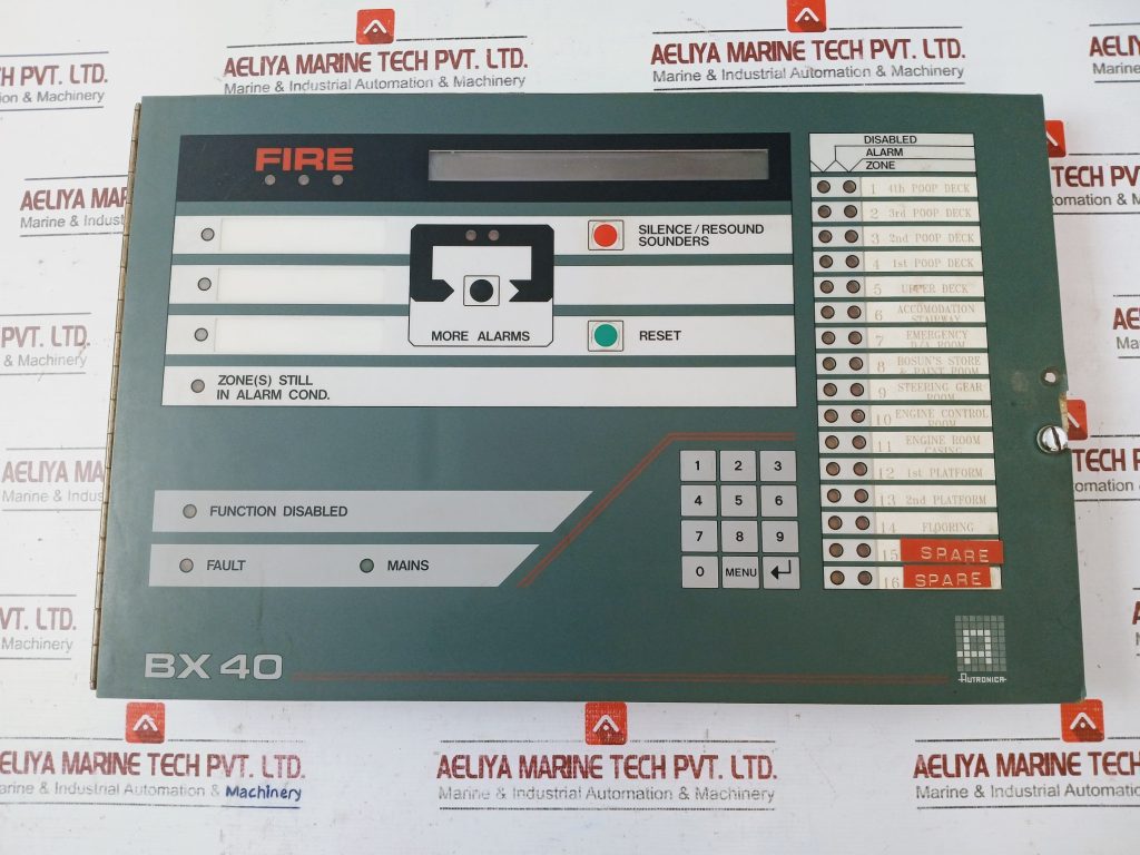 Autronica Bx 40 Fire Alarm Control Panel 220v - Aeliya Marine