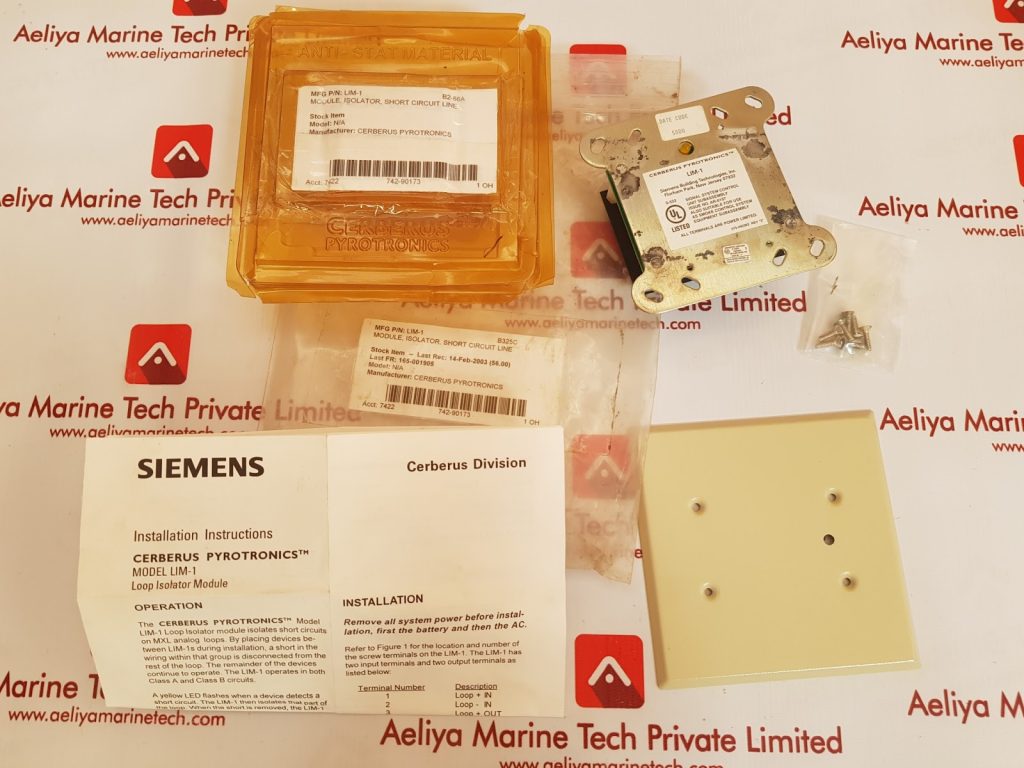Siemens lim-1 line isolation module - Aeliya Marine