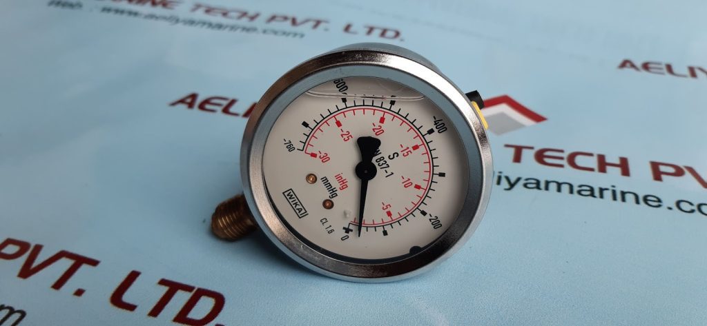 Wika 213.53.063 pressure gauge rnge -760 mmhg & inhg - Aeliya Marine
