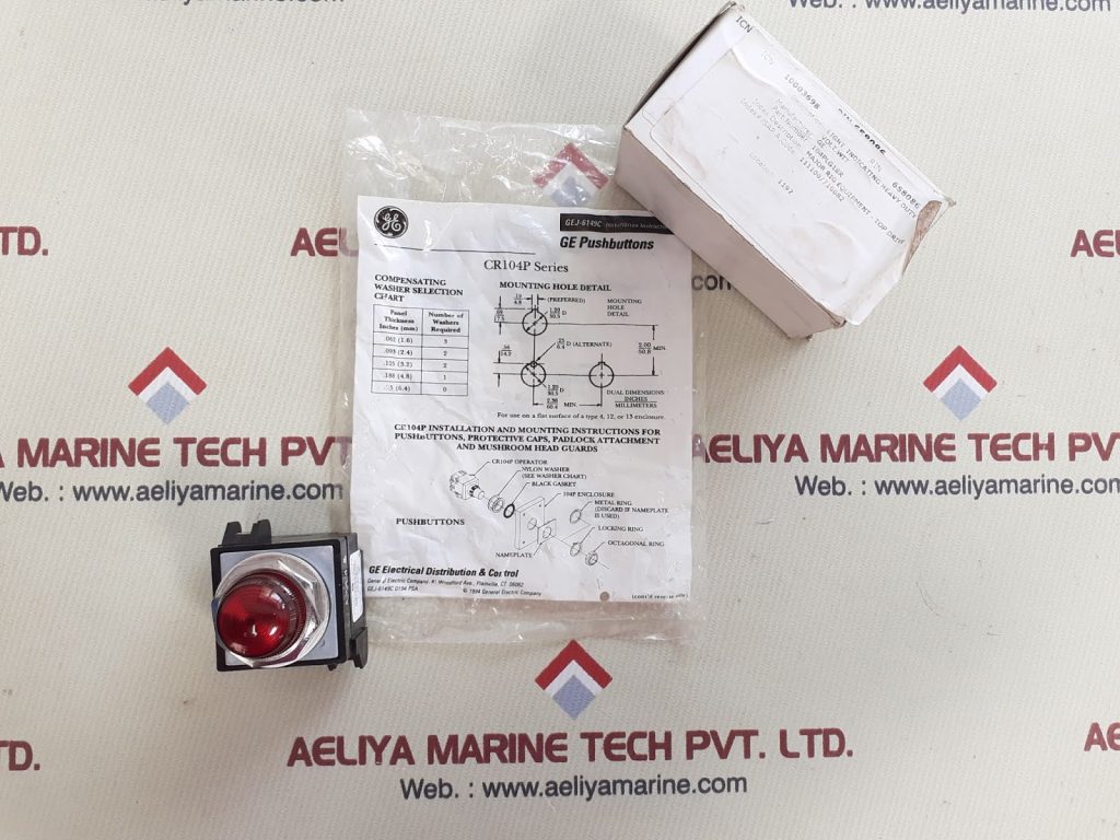General electric cr104pxg48 red push button - Aeliya Marine