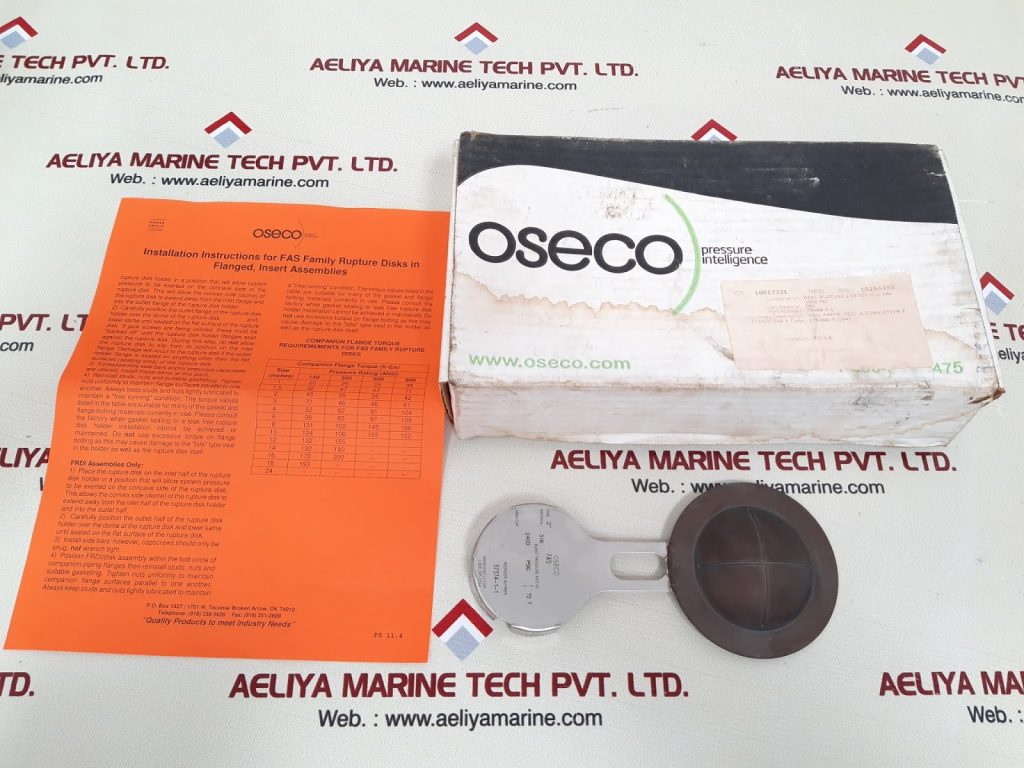Oseco fas rupture disc - Aeliya Marine