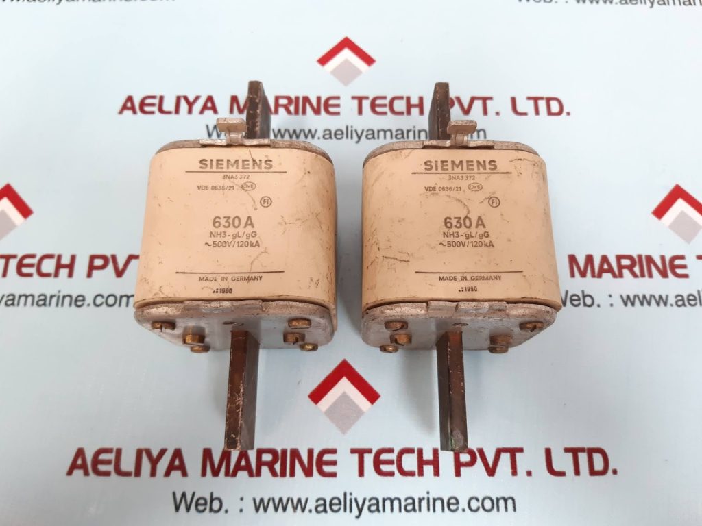 Siemens 3na3 372 fuse 630a 500v/120ka - Aeliya Marine