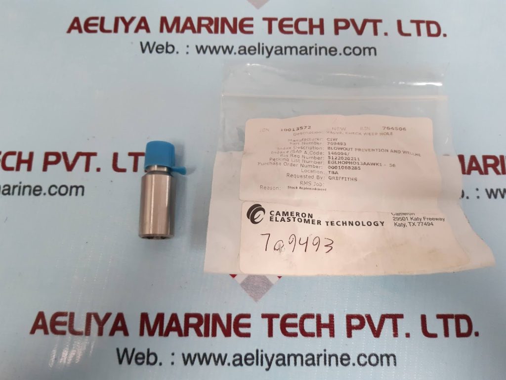 CAMERON 709493 CHECK VALVE - Aeliya Marine
