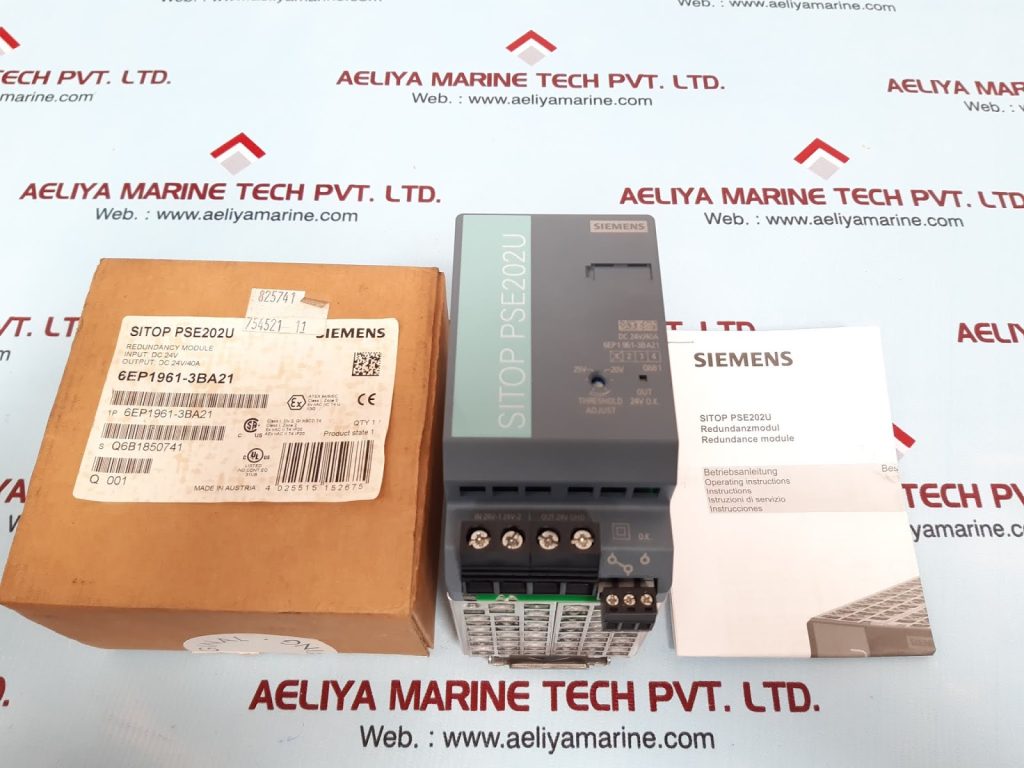SIEMENS SITOP PSE202U 6EP196-1-3BA21 REDUNDANCY MODULE - Aeliya Marine