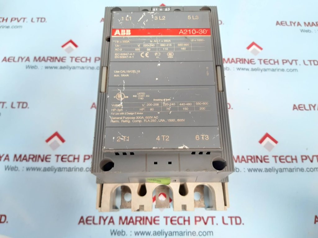 ABB A210-30 VOLTAGE AC CONTACTOR ATK300.ATK300/2 - Aeliya Marine