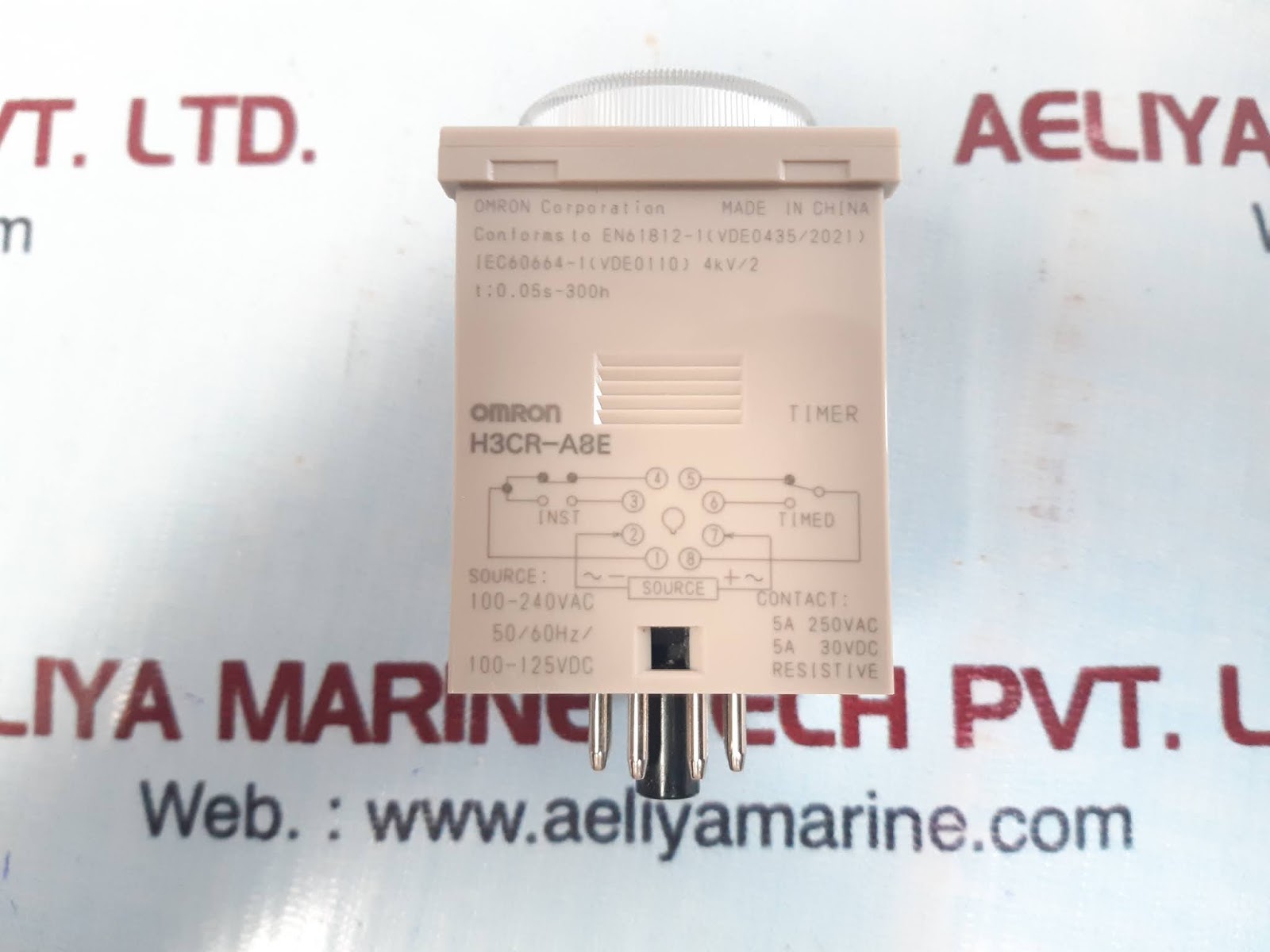 Omron h3cr-a8e timer 100-240vac /100-125vdc 50/60hz - Aeliya Marine