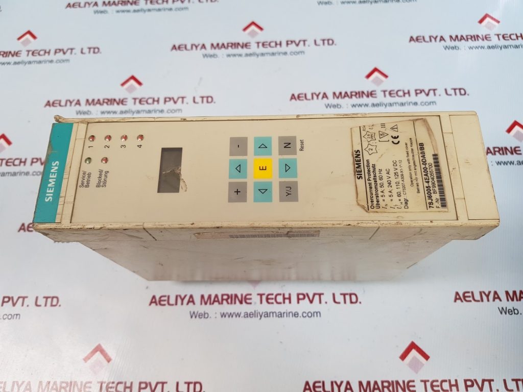 SIEMENS 7SJ6005-4EA00-0DA0/BB OVERCURRENT PROTECTION UNIT - Aeliya Marine