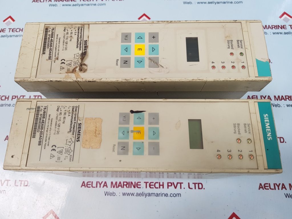 SIEMENS 7SJ6005-4EA00-0DA0/BB OVERCURRENT PROTECTION UNIT RS485 ...