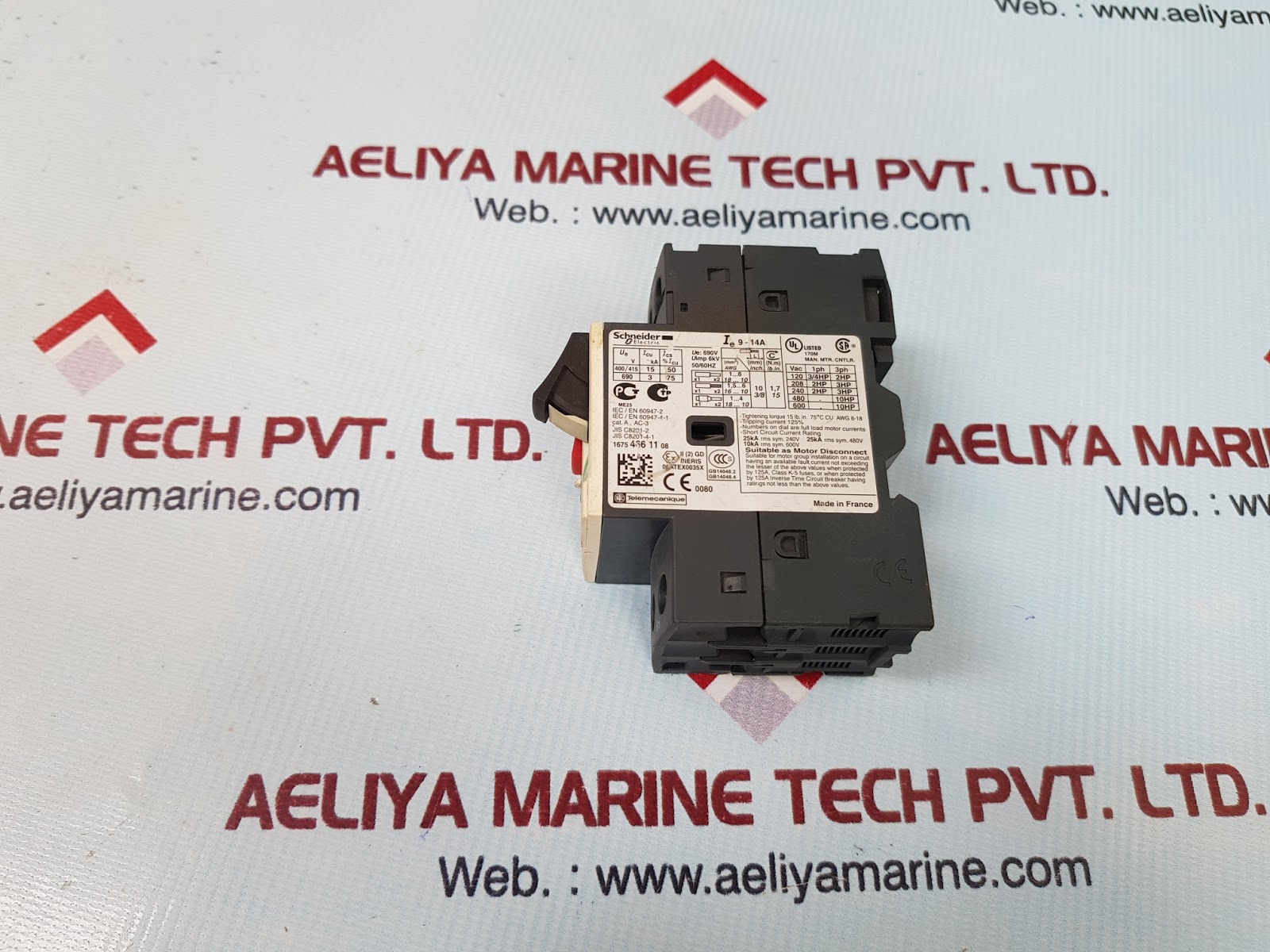 SCHNEIDER ELECTRIC/TELEMECANIQUE MOTOR CIRCUIT BREAKER GV2ME16 - Aeliya ...