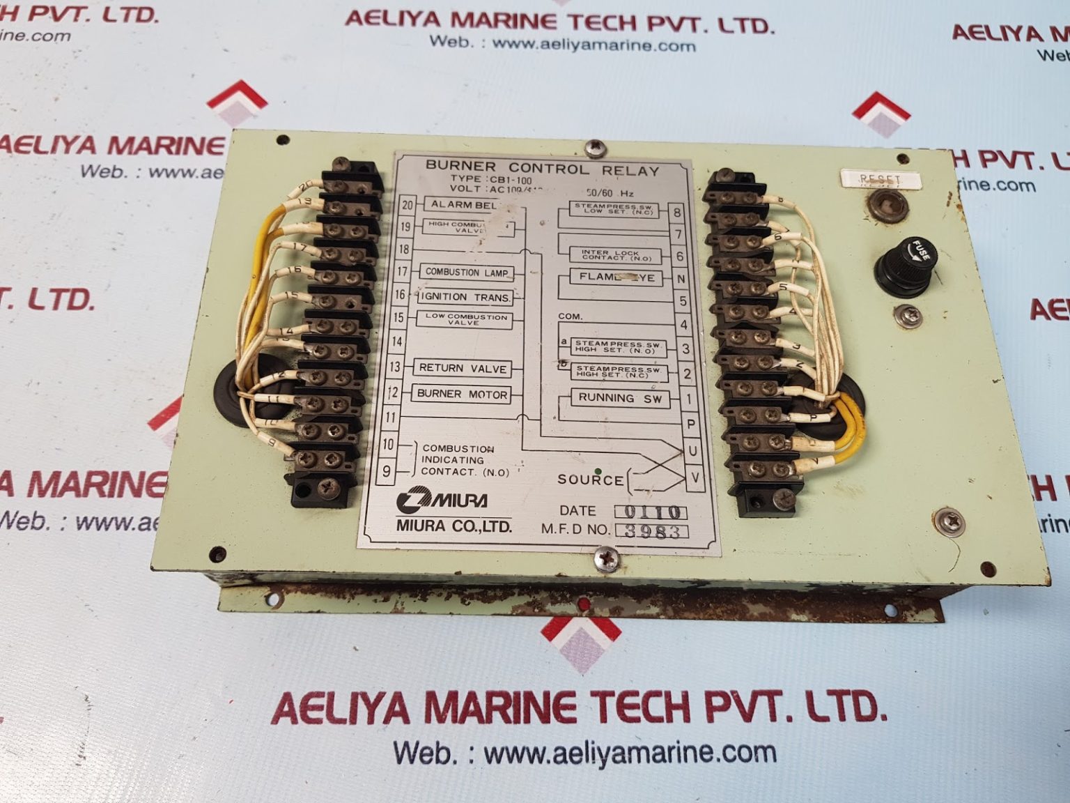 MIURA CB1-100 BURNER CONTROL RELAY - Aeliya Marine