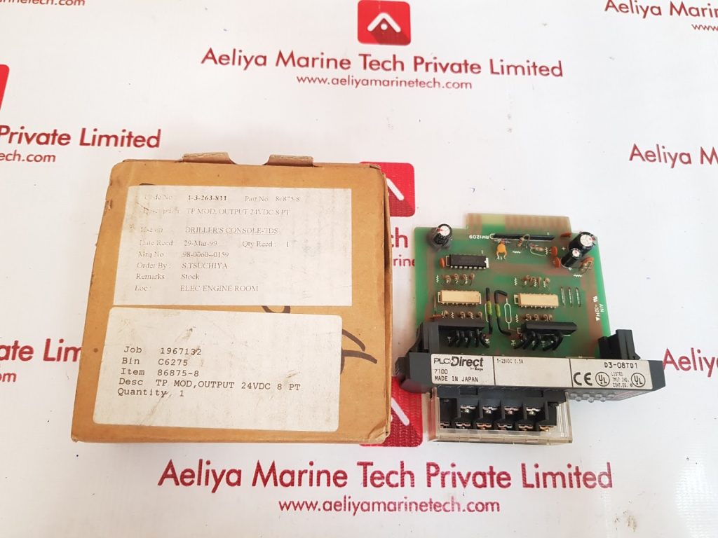 KOYO PLC DIRECT D3-08TD1 OUTPUT MODULE 86875-8 - Aeliya Marine