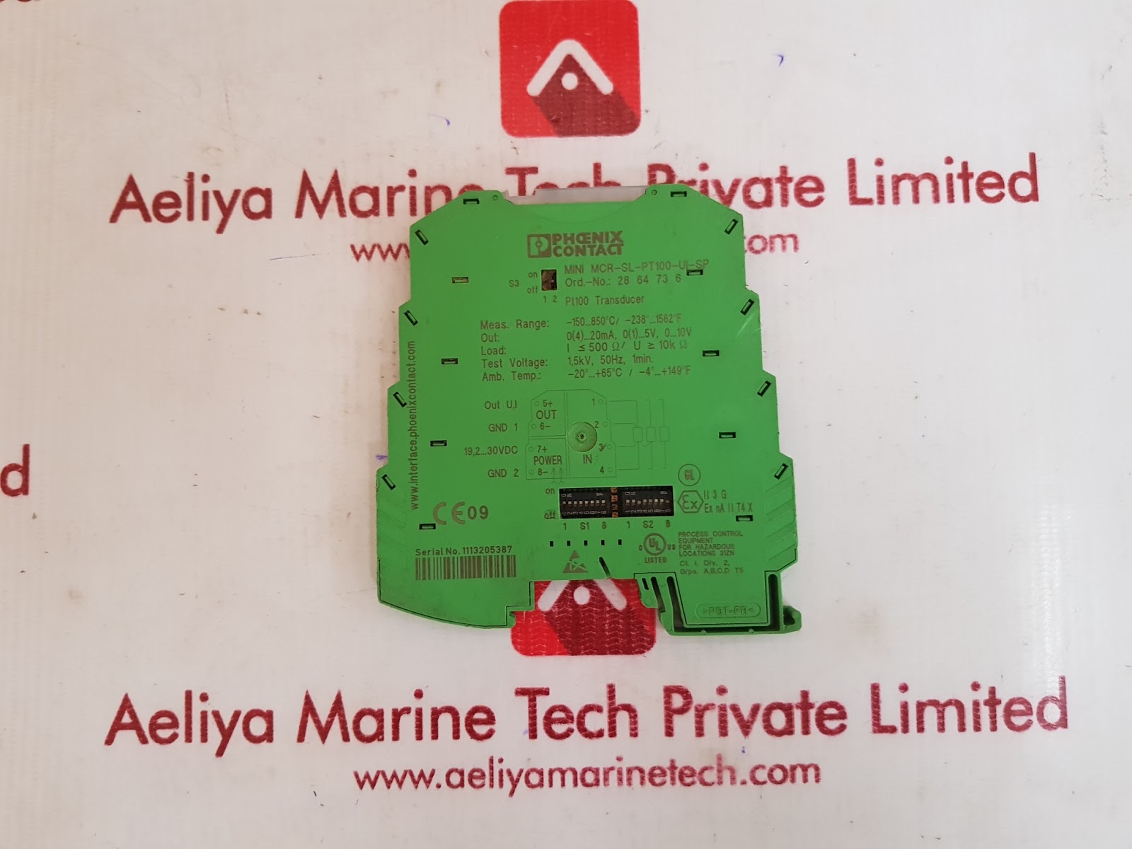 PHOENIX CONTACT MINI MCR-SL-PT100-UI-SP TEMPERATURE TRANSDUCER - Aeliya ...