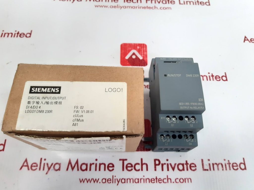 SIEMENS LOGO! DM8 230R 6ED1 055-1FB00-0BA2 EXPANSION MODULE - Aeliya Marine