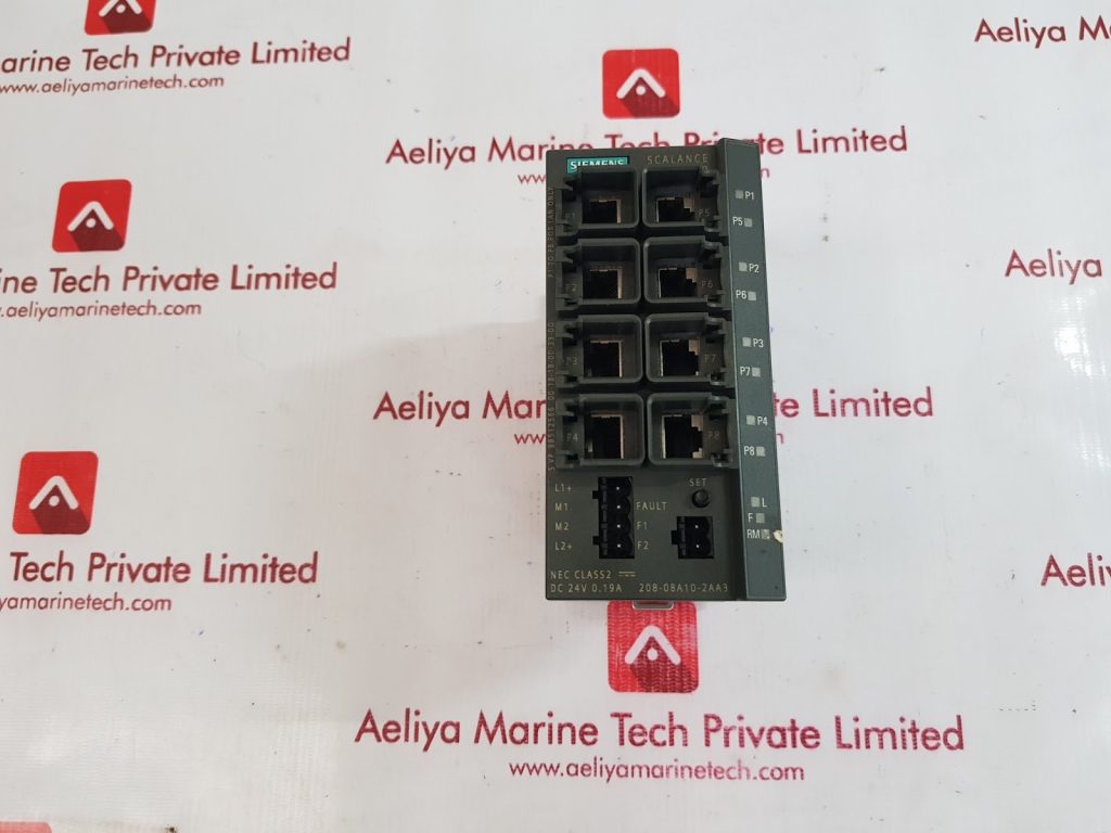 SIEMENS SCALANCE X208 SIMATIC NET INDUSTRIAL ETHERNET SWITCH 6GK5208 ...