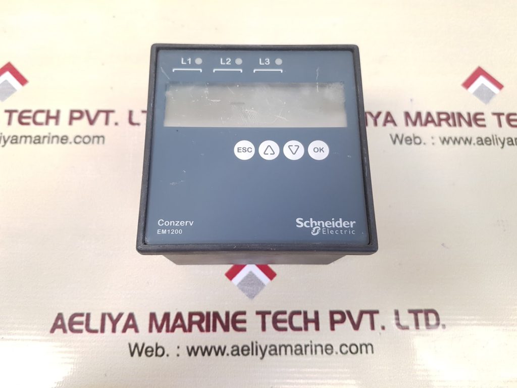 SCHNEIDER ELECTRIC CONZERV EM1200 LCD DISPLAY METER 30002565 - Aeliya ...