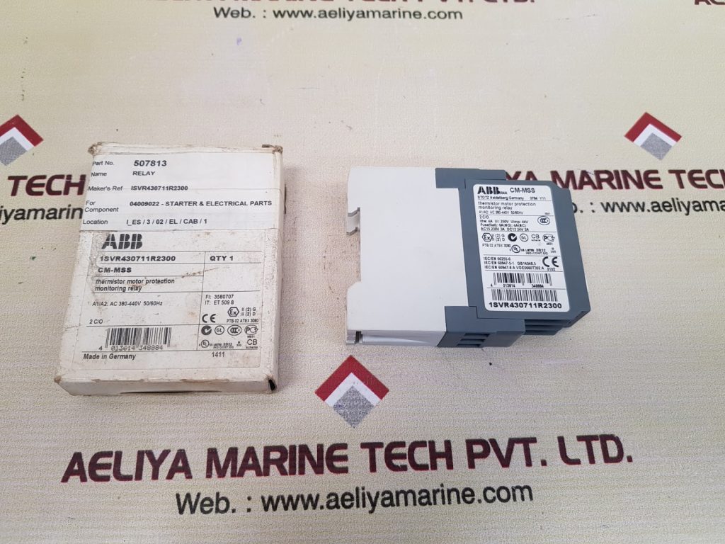 ABB CM-MSS THERMISTOR MOTOR PROTECTION RELAY 1SVR430711R2300 - Aeliya Marine