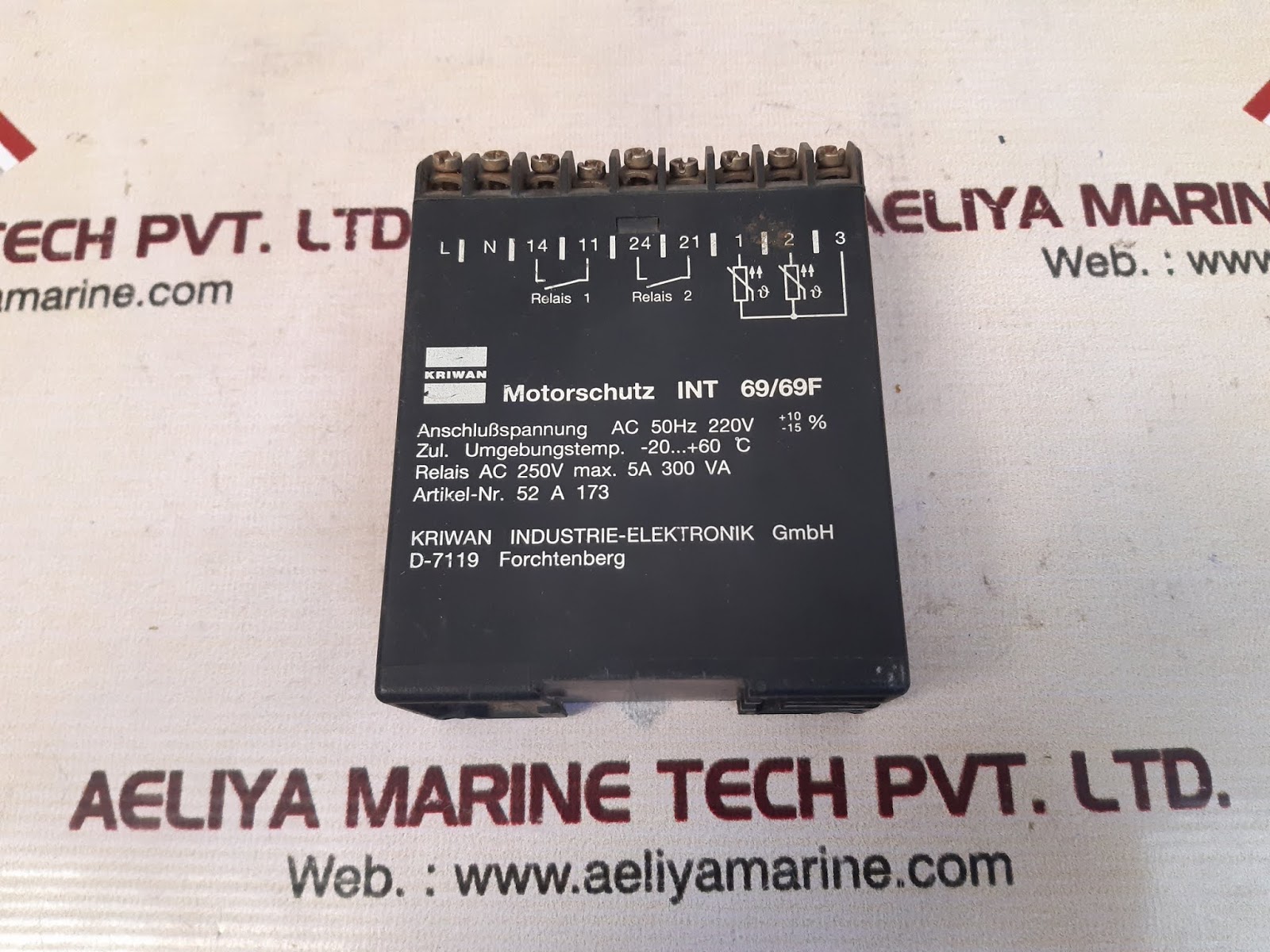 KRIWAN INT 69/69F MOTOR PROTECTION RELAY - Aeliya Marine