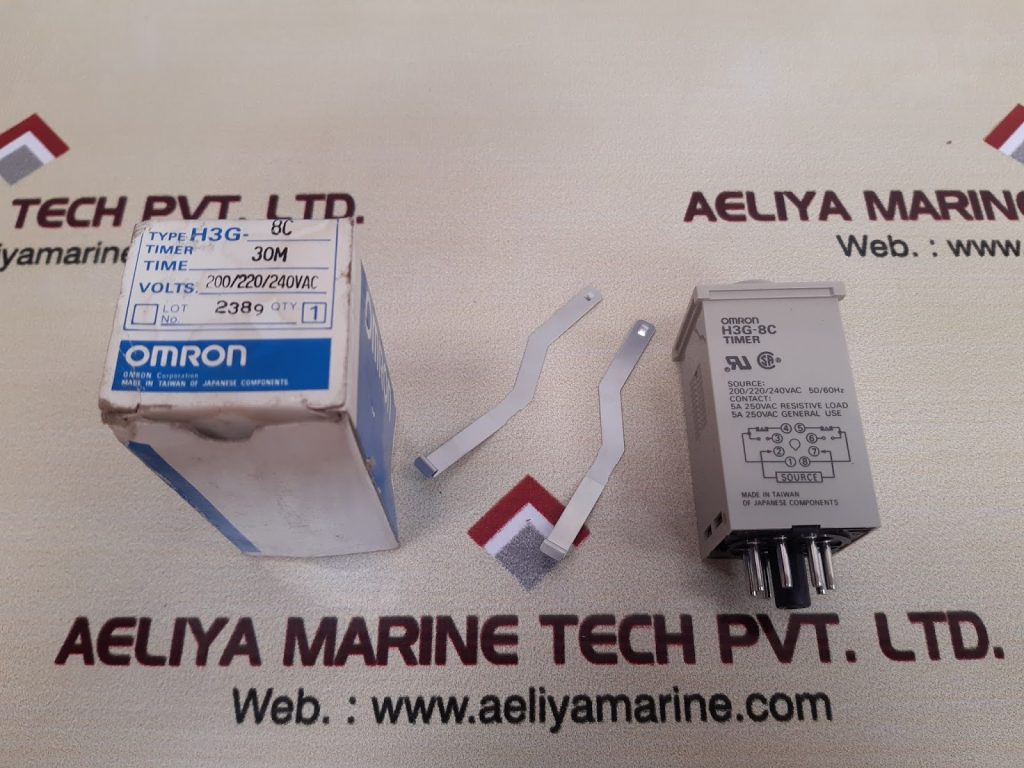 Omron h3g-8c timer 0-30min 200/220/240vac - Aeliya Marine