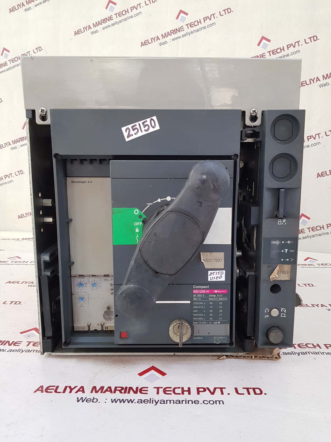 SCHNEIDER ELECTRIC COMPACT NS1250 H MICROLOGIC 2.0 CIRCUIT BREAKER ...