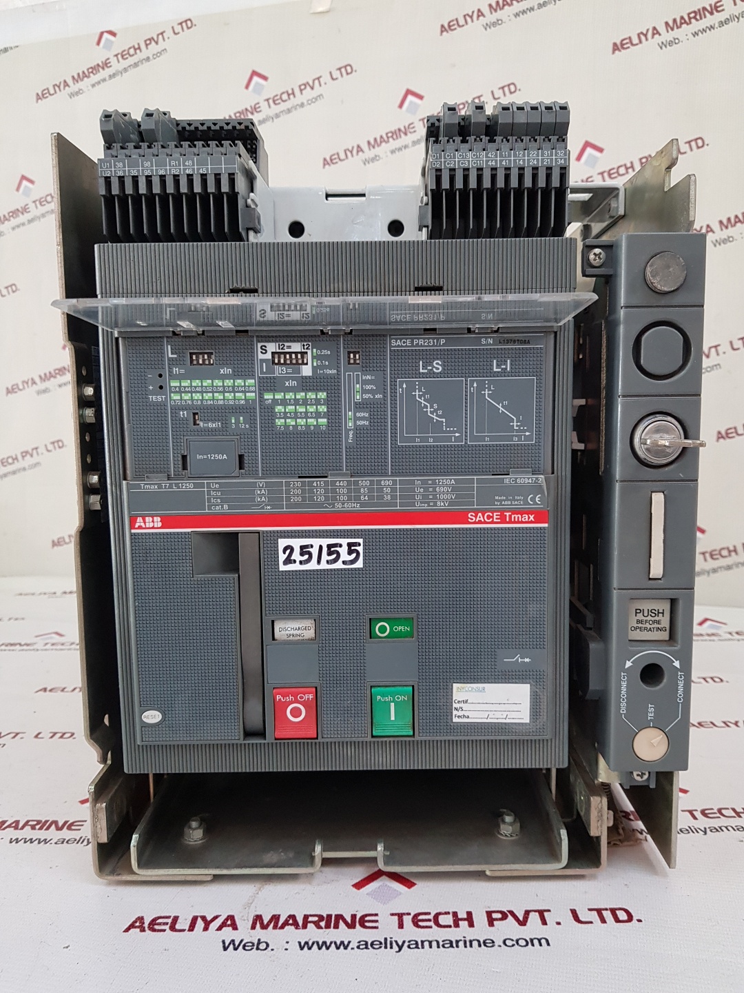 ABB SACE PR231/P TMAX T7 L1250 CIRCUIT BREAKER 1250A - Aeliya Marine