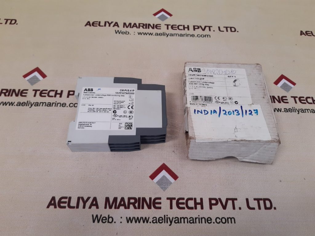 Abb Cm-pvs.41P 3-phase Over/ Undervoltage Monitoring Relay 1Svr740794R3300 - Aeliya Marine