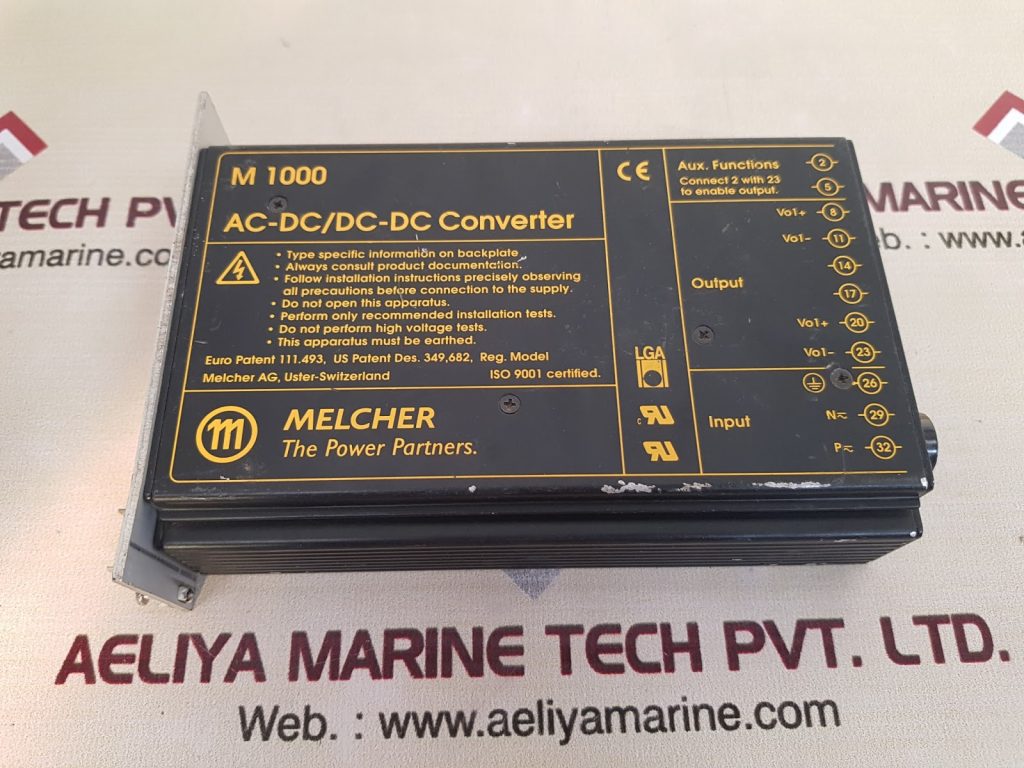 Melcher m 1000 ac-dc/dc-dc converter lm 1602-9rd9a - Aeliya Marine