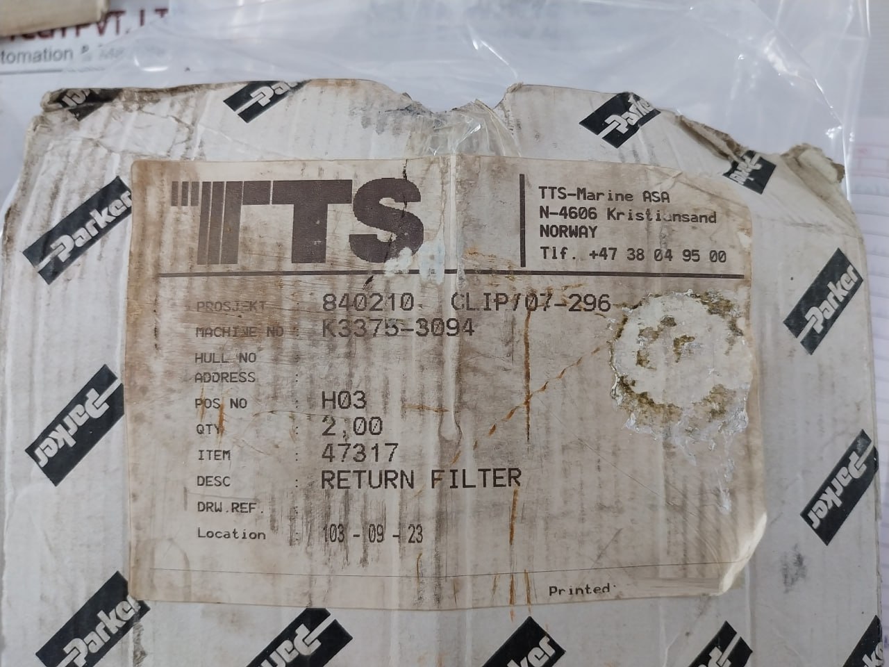 Parker Ttf230-G11/2 Txw5-10 T B15 M Return Filter - Aeliya Marine