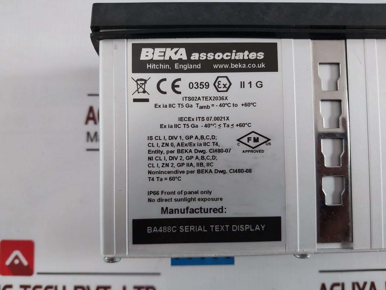 Beka Ba488c Serial Text Display 60°C - Aeliya Marine