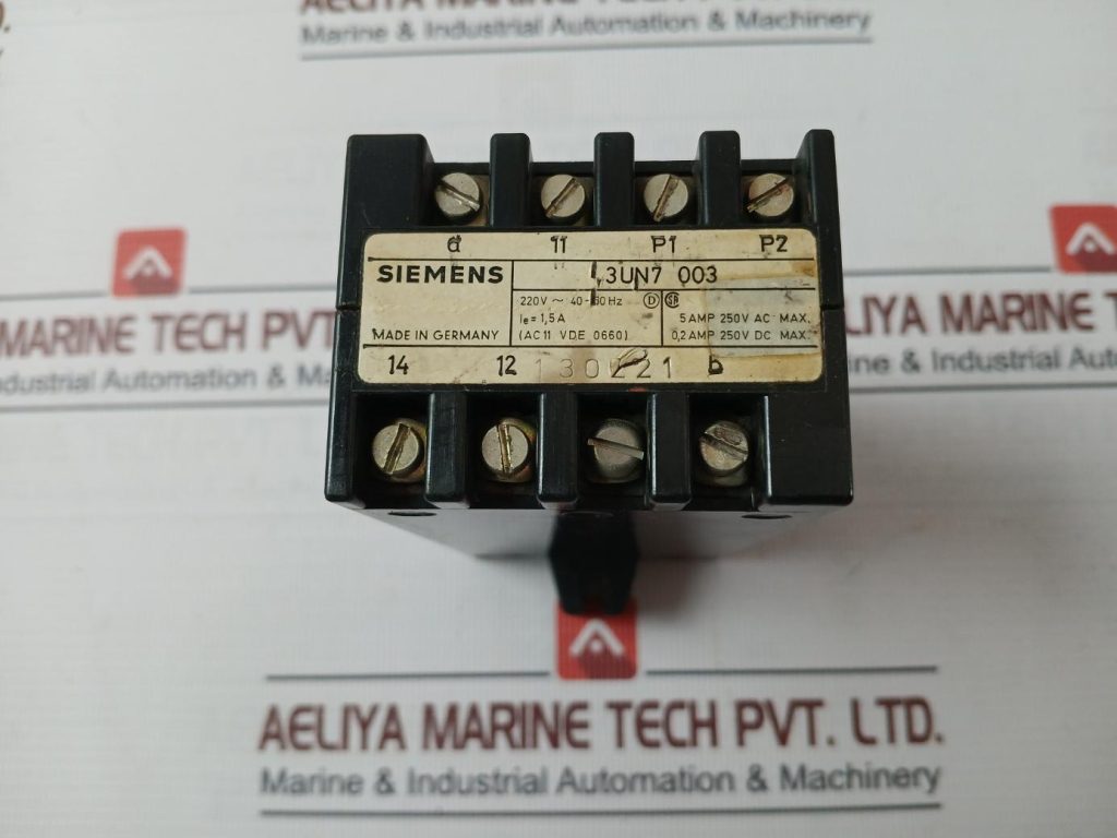 Siemens 3un7 003 Power Relay Motor Protection 250v - Aeliya Marine