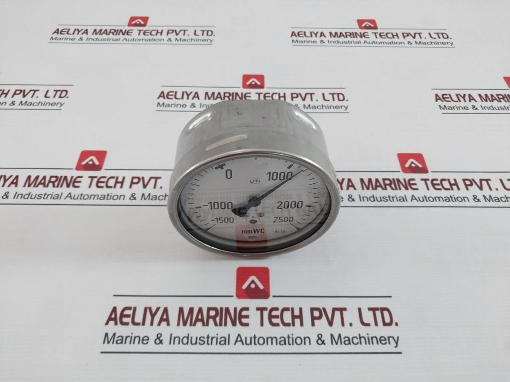 Wika -1500 To 2500 Mmwc Pressure Gauge - Aeliya Marine