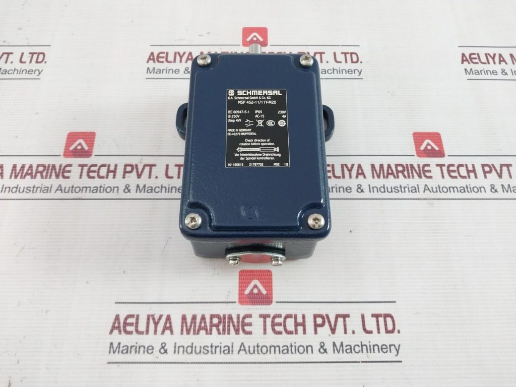 Schmersal Msp 452-11/11y-M20 Rotatinig Spindle Limit Switch - Aeliya Marine