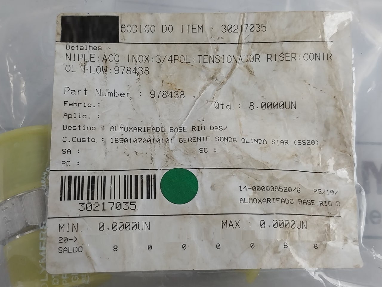 Control Flow 978438 Riser Tensioner - Aeliya Marine