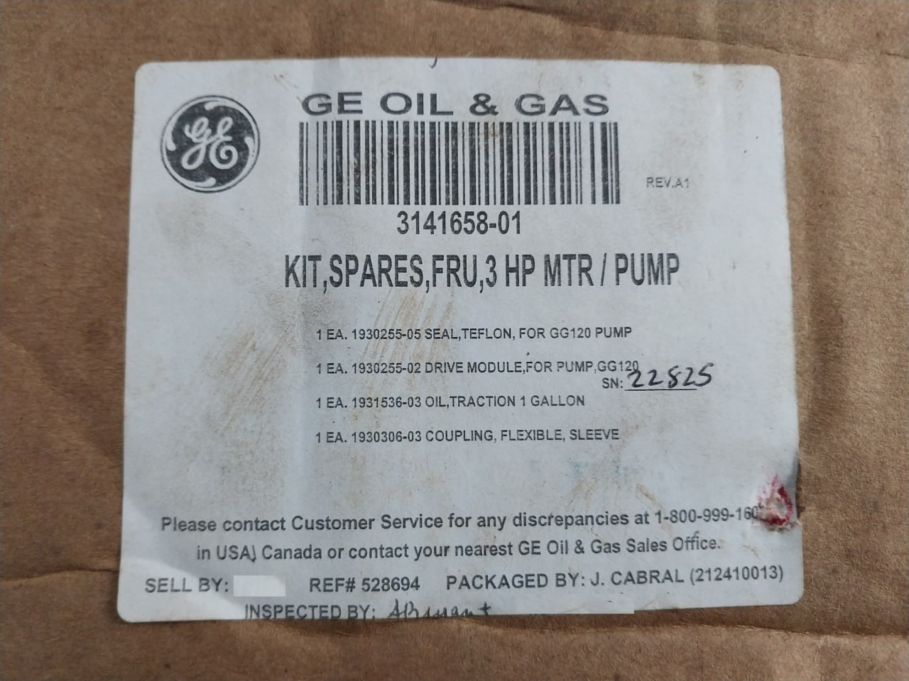 Ge 3141658-01 Graph-Lock Style Teflon Seal Kit - Aeliya Marine